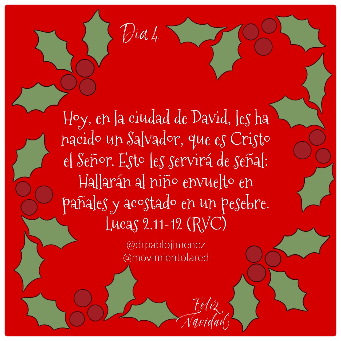 28 de diciembre - Cuarto Día - Doce días de Navidad - https://www ...